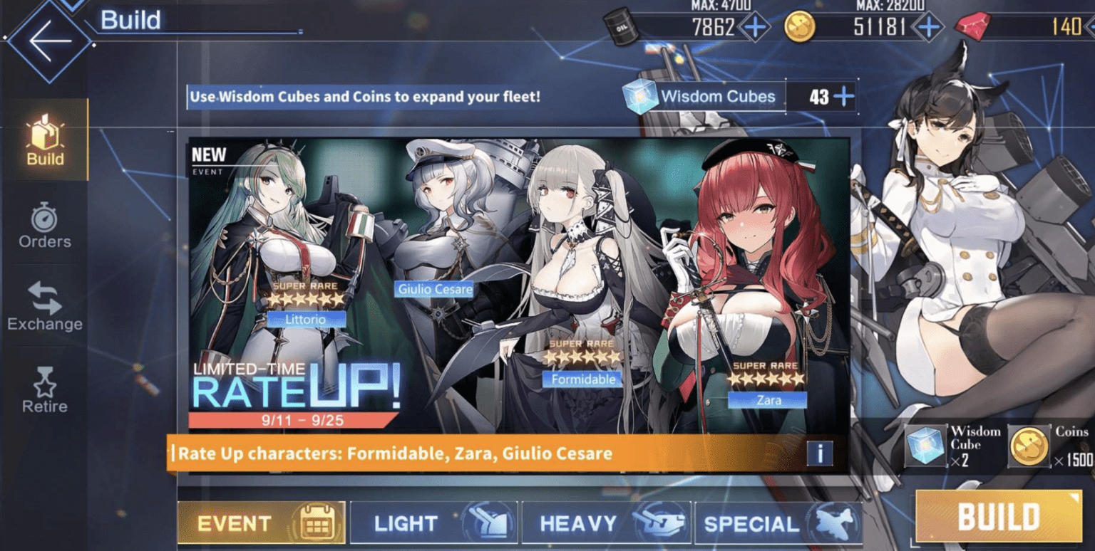 Azur Lane Resource Farming Guide - Oil, Gems, Cubes, Medals